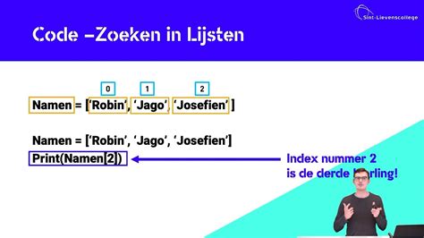 Python In De Klas Lijsten En Herhalingen Youtube