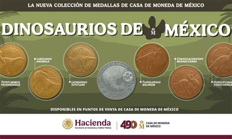 ¡nueva Colección De Medallas De Dinosaurios Casa De La Moneda Lanza
