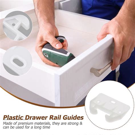 12 Pcs Cabinet Drawer Slides Plastic Track Guides Slides Cabinets