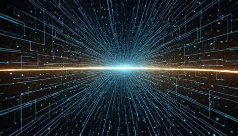 Computer Digital Data Transfer Circuit Colorful Futuristic Illuminated