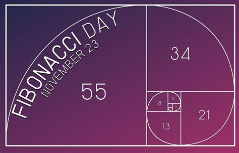 Free Vector Fibonacci Day Poster Design