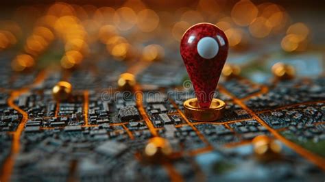 Navigation On The Map My Location Is On The Map Stock Illustration Illustration Of Road