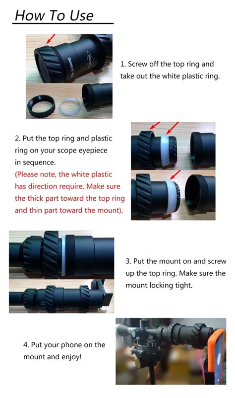 Discovery Scopes And Accessories Cellphone Telescope Adapter Mount Scope