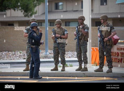 Us Marines With Marine Corps Air Station Miramars Security
