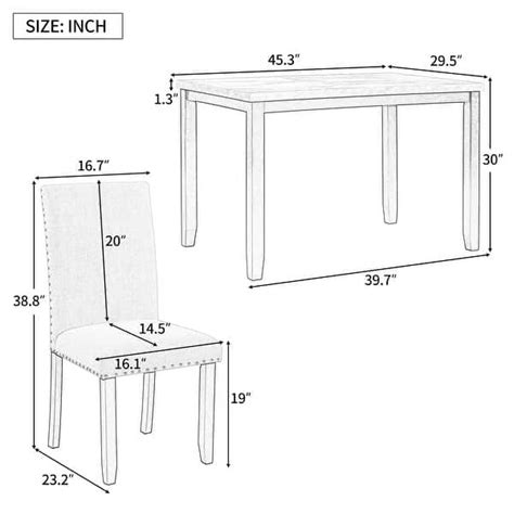 Texture Marble Rectangular Dining Table With 4 Thicken Cushion Dining