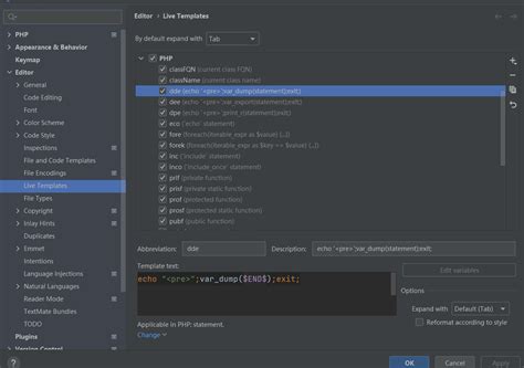 Faq Webstormphpstorm：设置 Htmljavascriptphp 注释缩进行为，代码片段 Ercom 博客园