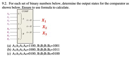 Solved 9 2 For Each Set Of Binary Numbers Below Determine Chegg Com