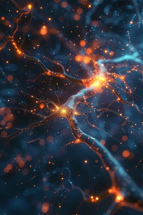 Futuristic Visualization Showing Glowing Neural Networks And Data Streams Representing Advanced