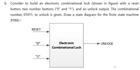 Solved 6 Consider To Build An Electronic Combinational Lock