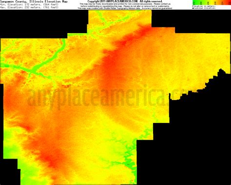 Free Sangamon County Illinois Topo Maps And Elevations