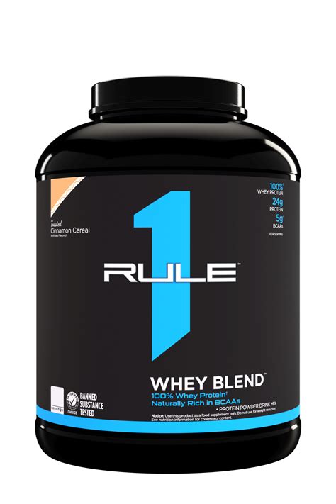 Rule 1 Whey Blend 100 Whey Protein Toasted Cinnamon Cereal 495 Lb