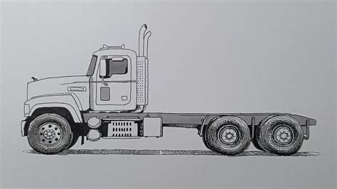How To Draw A Mack Truck