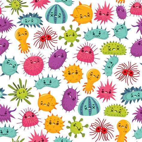 Cartoon Virus Germ Seamless Pattern Background 24970712 Vector Art At Vecteezy
