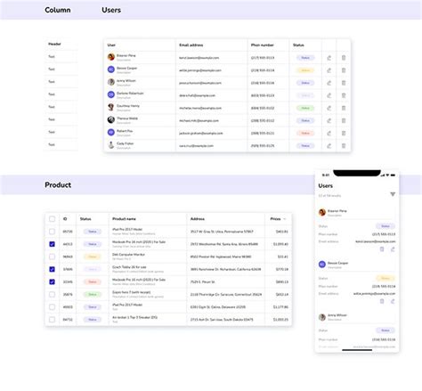 Table Design System On Behance Design System Table Design Design