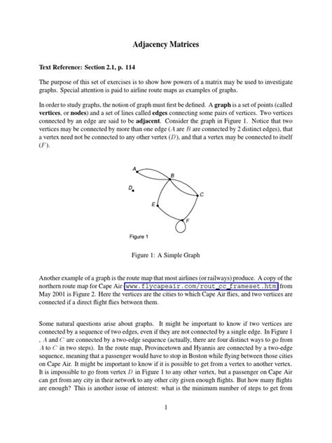 Adjacency Graphs Pdf Vertex Graph Theory Mathematical Relations