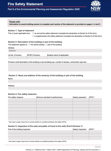 Annual Fire Safety Statement Afss Certification Sydney Nsw