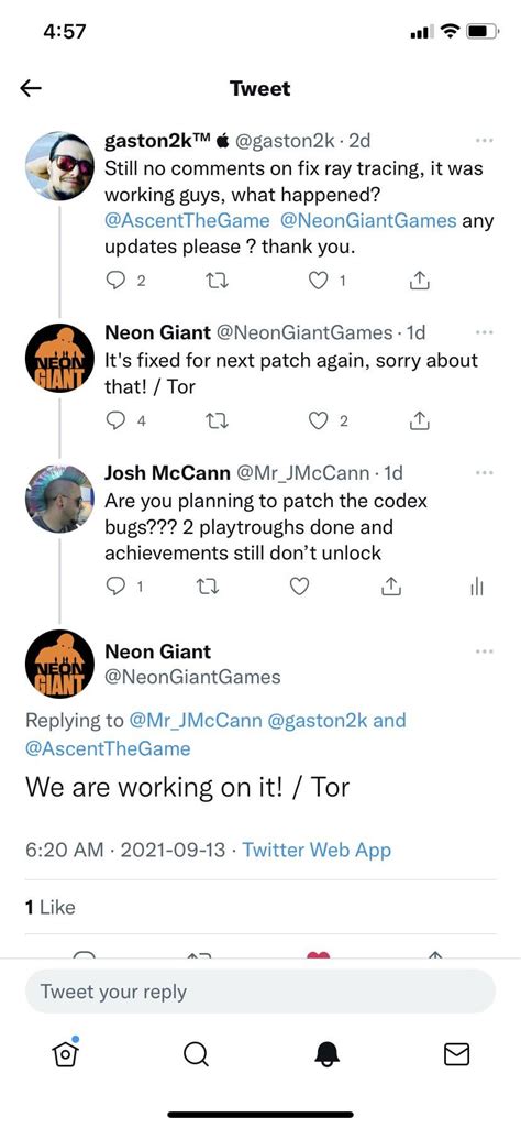 Codex 🐛 Bug Is Being Worked On Rtheascent