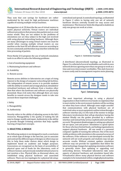 Irjet Methodologies To The Strategy Of Computer Networking Research Laboratory Pdf