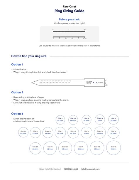 Printable Ring Size Chart Actual Size Free Printable Charts