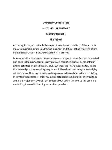 Learning Journal 1 Pdf