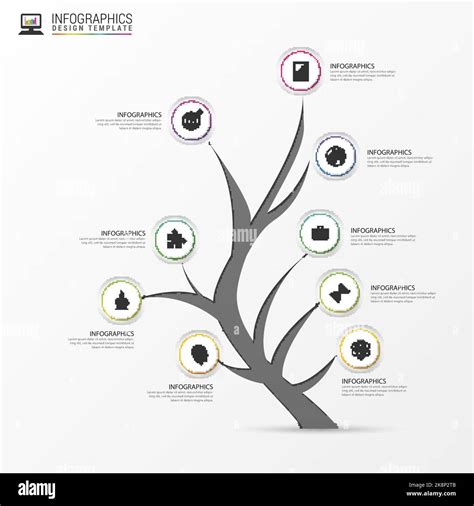 Tree Infographic Modern Design Template Vector Illustration Stock Vector Image Art Alamy
