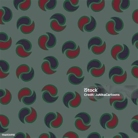 음 양 기호 회색 배경에 나뭇잎의 형태로 완벽 한 패턴입니다 날기에 대한 스톡 벡터 아트 및 기타 이미지 날기 러시아 모던 양식 Istock