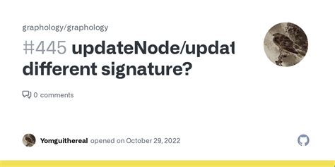 Updatenodeupdateedge Different Signature · Issue 445 · Graphologygraphology · Github