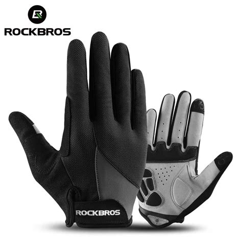 Rockbros 바람막이 사이클링 터치 스크린 승마 Mtb 자전거 장갑 따뜻한 열 오토바이 겨울 가을 자전거 장갑