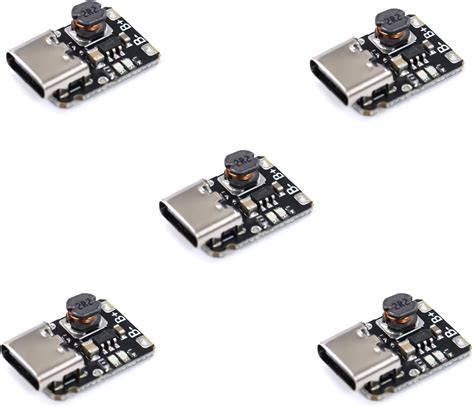5pcs 5v 1 2a Charging Discharge Module Usb Type C 18650 Lithium Battery Discharge