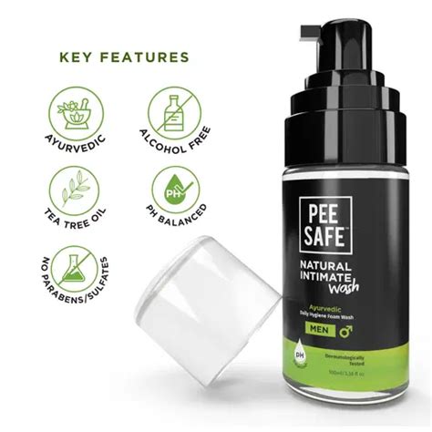 Pee Safe Natural Intimate Wash For Men 100 Alcohol Free Ph