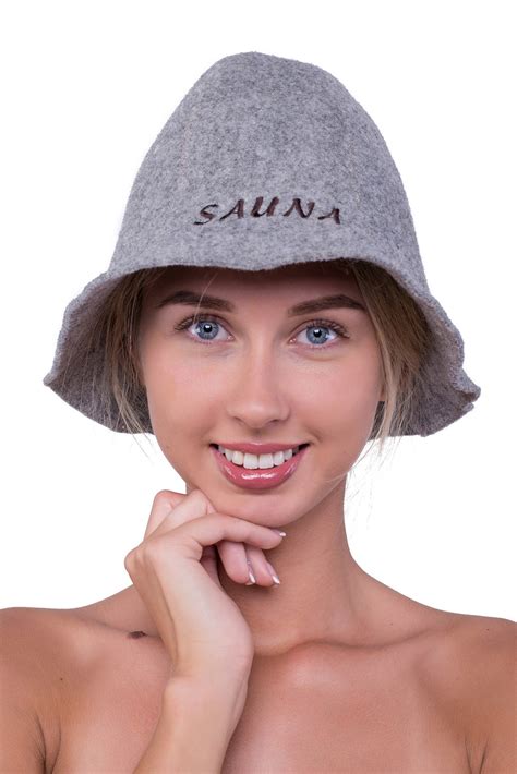 3 Styles Sauna Hat Natural Wool With Finely Embroidered Logo Great