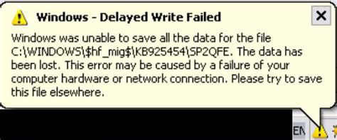 Windows Delayed Write File Failed Windows Xp Home And Professional