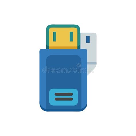 Innovative Flash Memory Card Reader Vector Icon Stock Illustration