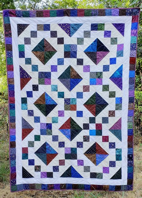 Jacob S Ladder Quilt Pattern In Purple And Orange At Kathleen Perry Blog