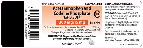 Acetaminophen And Codeine Package Insert Prescribing Info