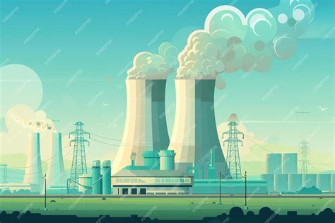 premium photo refinery or nuclear power facility or atomic reactor generative ai