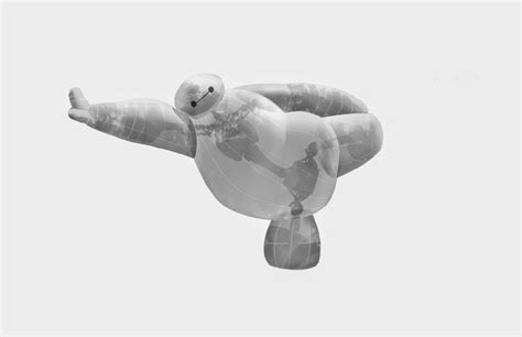 The Art Of Kevin Nelson Baymax Poses With Visible Skeleton From Big