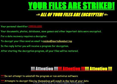 remove striked ransomware virus restore encrypted files