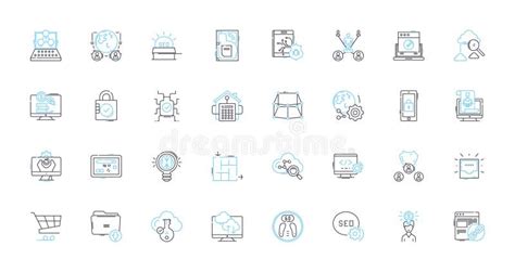 Product Positioning Linear Icons Set Segmentation Branding Targeting
