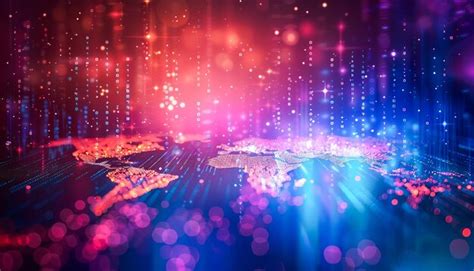 Dynamic Binary Coding And Technology Data Transmission Lines Warless Big Data Waves 3d Rendering