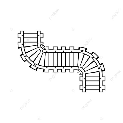 기차 트랙 벡터 아이콘 디자인 서식 파일 일러스트 레이 션 하얀 기관차 방법 Png 일러스트 및 벡터 에 대한 무료