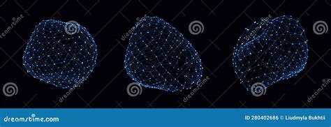 Abstract Black Sci Fi Sphere With Particles And Lines Technology Network Connection On World