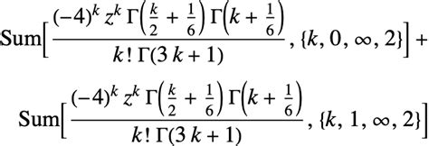 Calculus And Analysis A Hypergeometric Series Function Mathematica