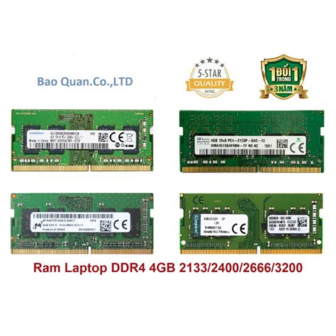 Ram Ddr4 Laptop 4gb 8gb Bus 2133 2400 2666 3200 Samsung Sk Hynix Micron Kingston Adata