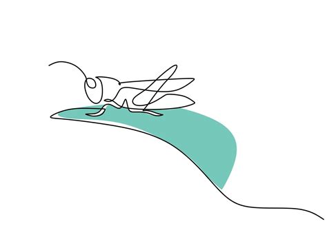 Grasshopper Leaf One Line 66623053 Vector Art At Vecteezy