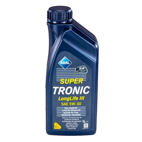 5 Liter ARAL SuperTronic K 5W30 5W-30 Motoröl inkl. Trichter + Anhänger ...