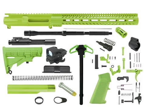 Ar 15 16 Cerakote Zombie Green Ultimate Rifle Build Kit