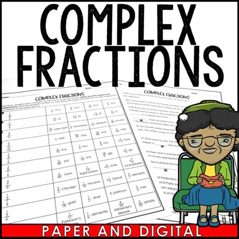 Complex Fractions Worksheet Mistory Lib By Jessica Barnett Math Tpt