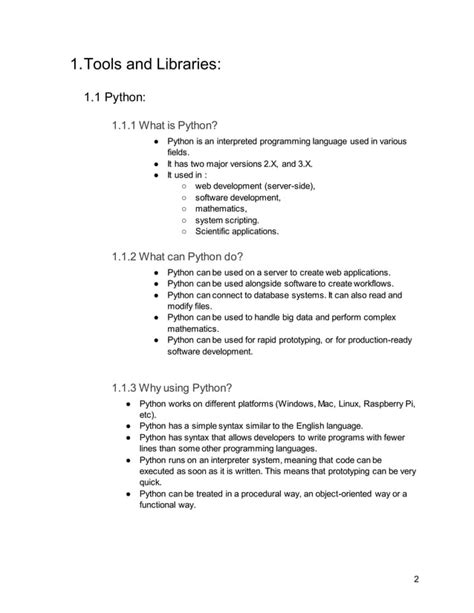 machine learning experiments report docx programming languages computing