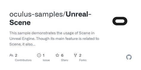 Github Oculus Samplesunreal Scene This Sample Demonstrates The Usage Of Scene In Unreal